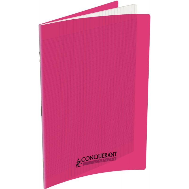 Cahier rose Conquerant 96 pages format A4 21 x 29,7 cm 90g Seyès ...