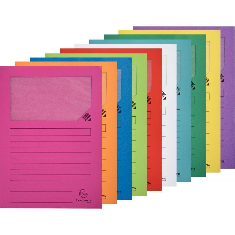 Paquet de 100 pochettes coin papier FOREVER 130g, coloris assortis ...