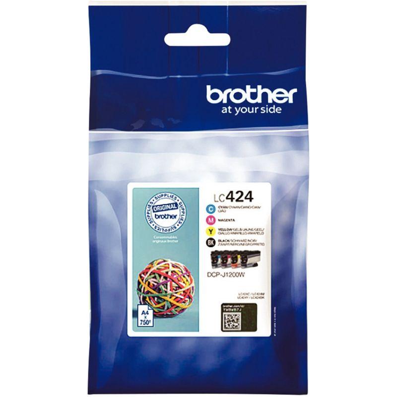 Brother LC424 - Noir, Cyan, Magenta, Jaune - Pack de 4 Cartouches jet d ...