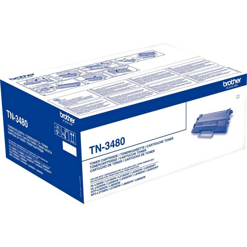 Brother TN3480 - Noir - Toner Haute capacité | Office DEPOT