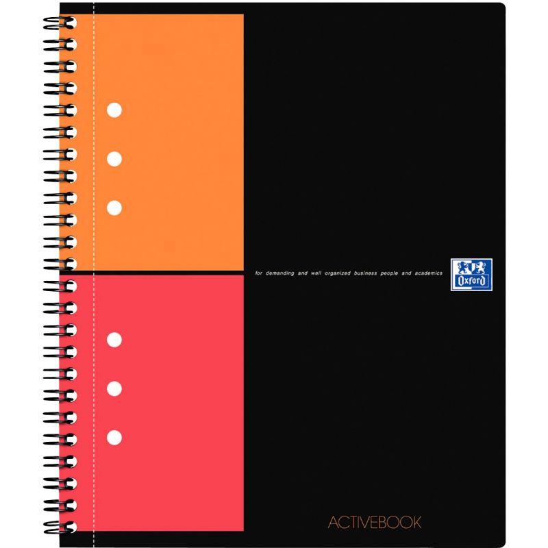Cahier noir Oxford Activebook 160 pages format A5+ 80g 18,5 x 21 cm ...