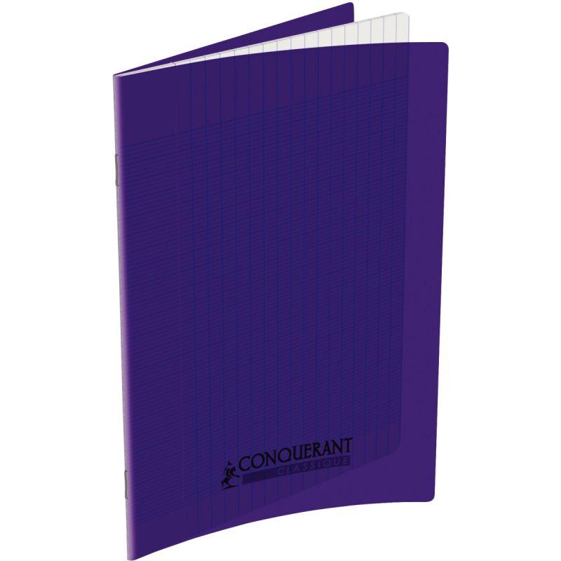 Cahier violet Conquerant 96 pages 17 x 22 cm 90g Seyès | Office DEPOT