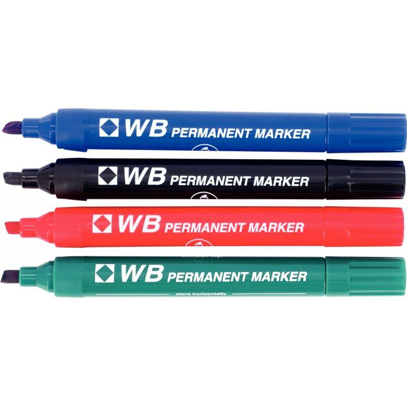 Marqueur permanent WB pointe biseautée rouge | Office DEPOT