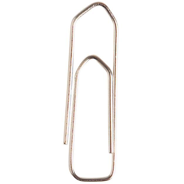 Boîte de 1000 trombones 32 mm bout chevron nickelé | Office DEPOT