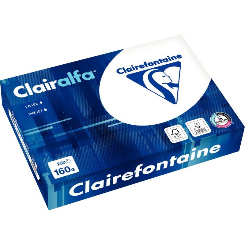 Paquet de 250 feuilles de papier blanc 160g de format A4 CLAIRALFA | Office DEPOT